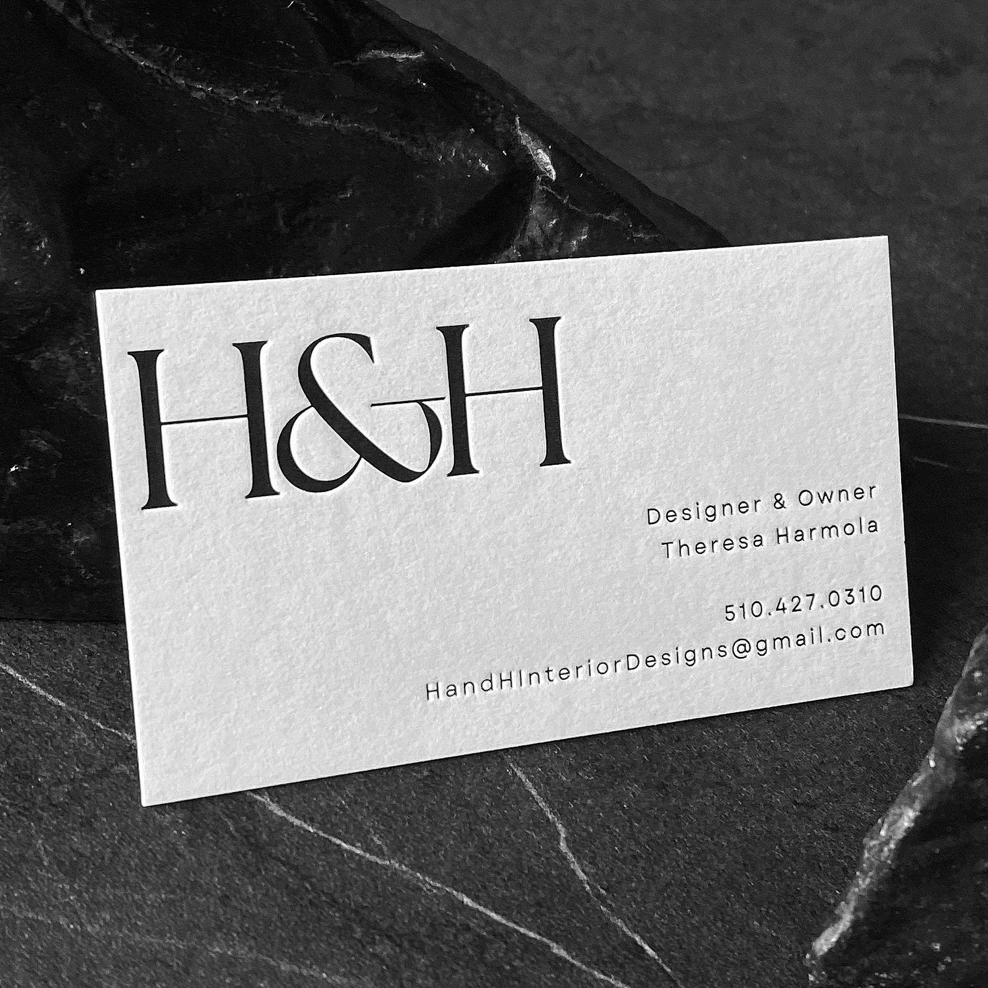 Letterpress Business Cards600gsmthick Cotton White Paperembossed ...