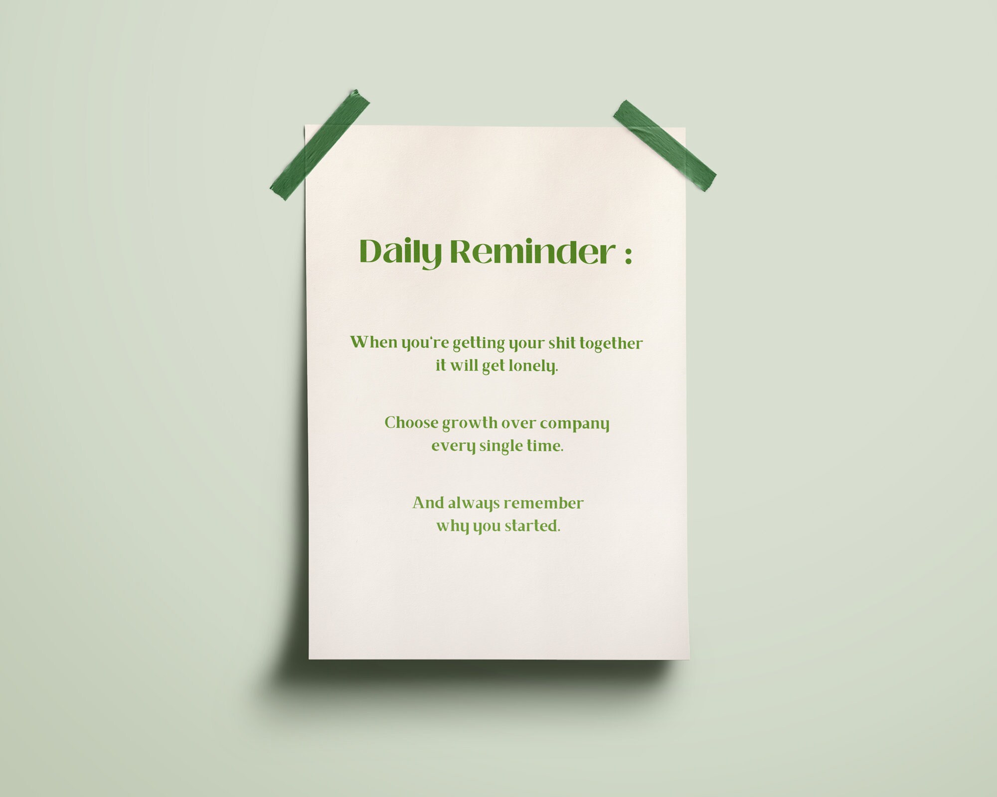 2colors | Motivational Wall Decor Print | Daily Reminder Poster ...