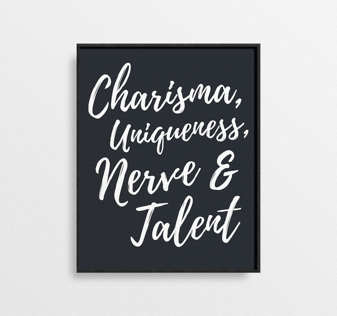 Charisma, Uniqueness, Nerve & Talent Poster Print | LGBTQ Poster | Ru ...