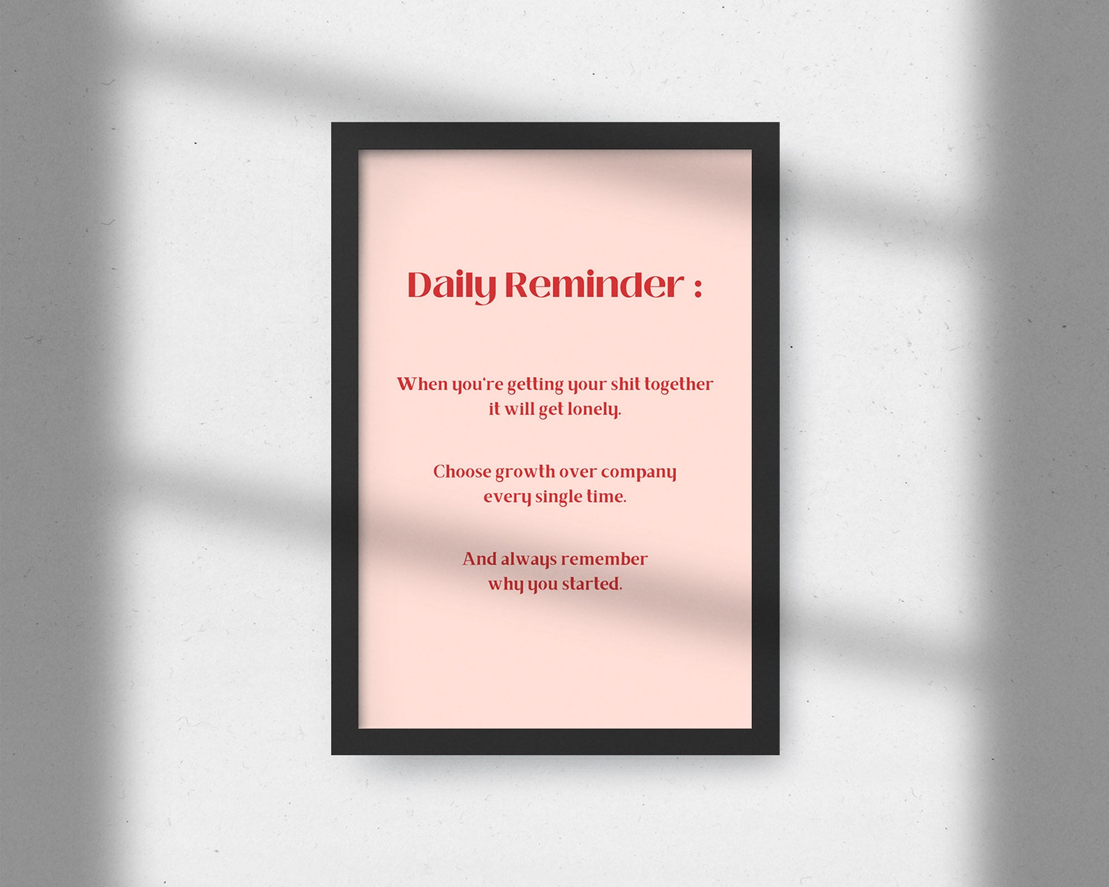 2colors | Motivational Wall Decor Print | Daily Reminder Poster ...