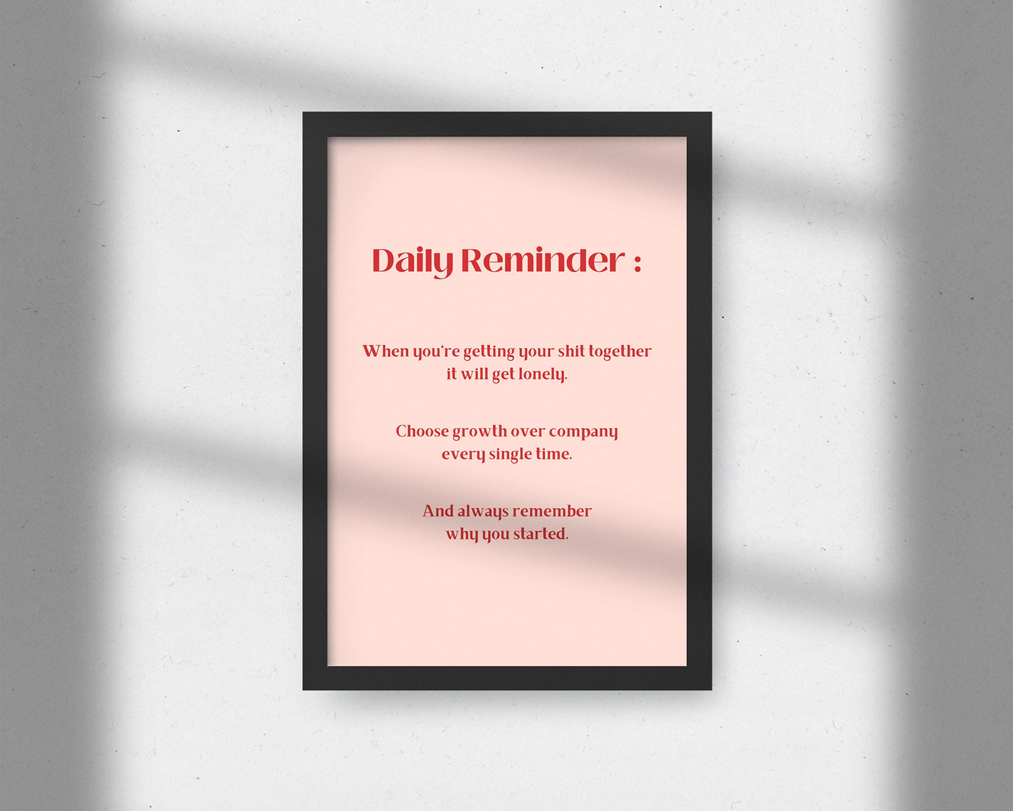 2colors | Motivational Wall Decor Print | Daily Reminder Poster ...