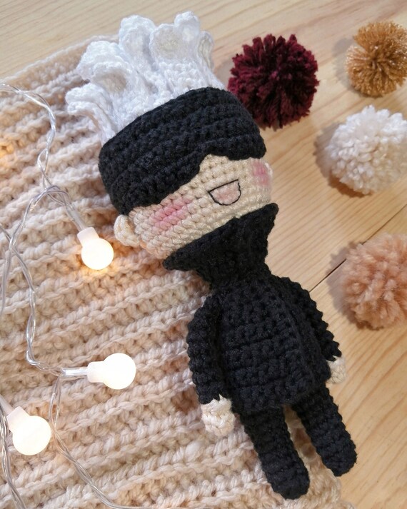 CROCHET PATTERN Satoru Gojo Amigurumi PDF Eng Esp | Etsy UK