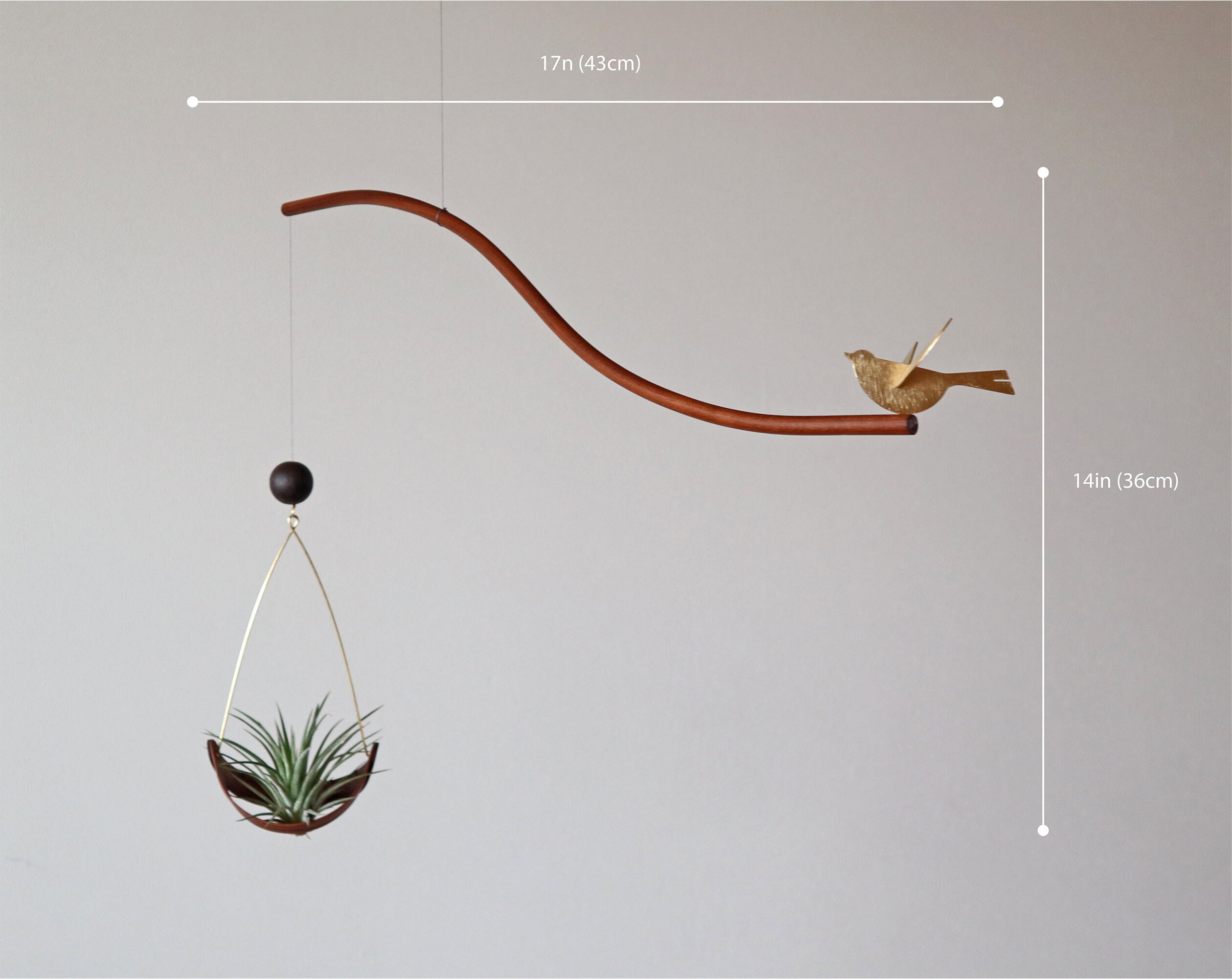 Kinetic Mobile, Hanging Mobile, Art for Home, Air Plant Hanger ...