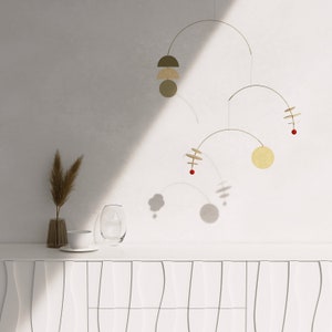 Brass Kinetic Mobile, Hanging Mobile, Art for Home, Decor With Movement ...