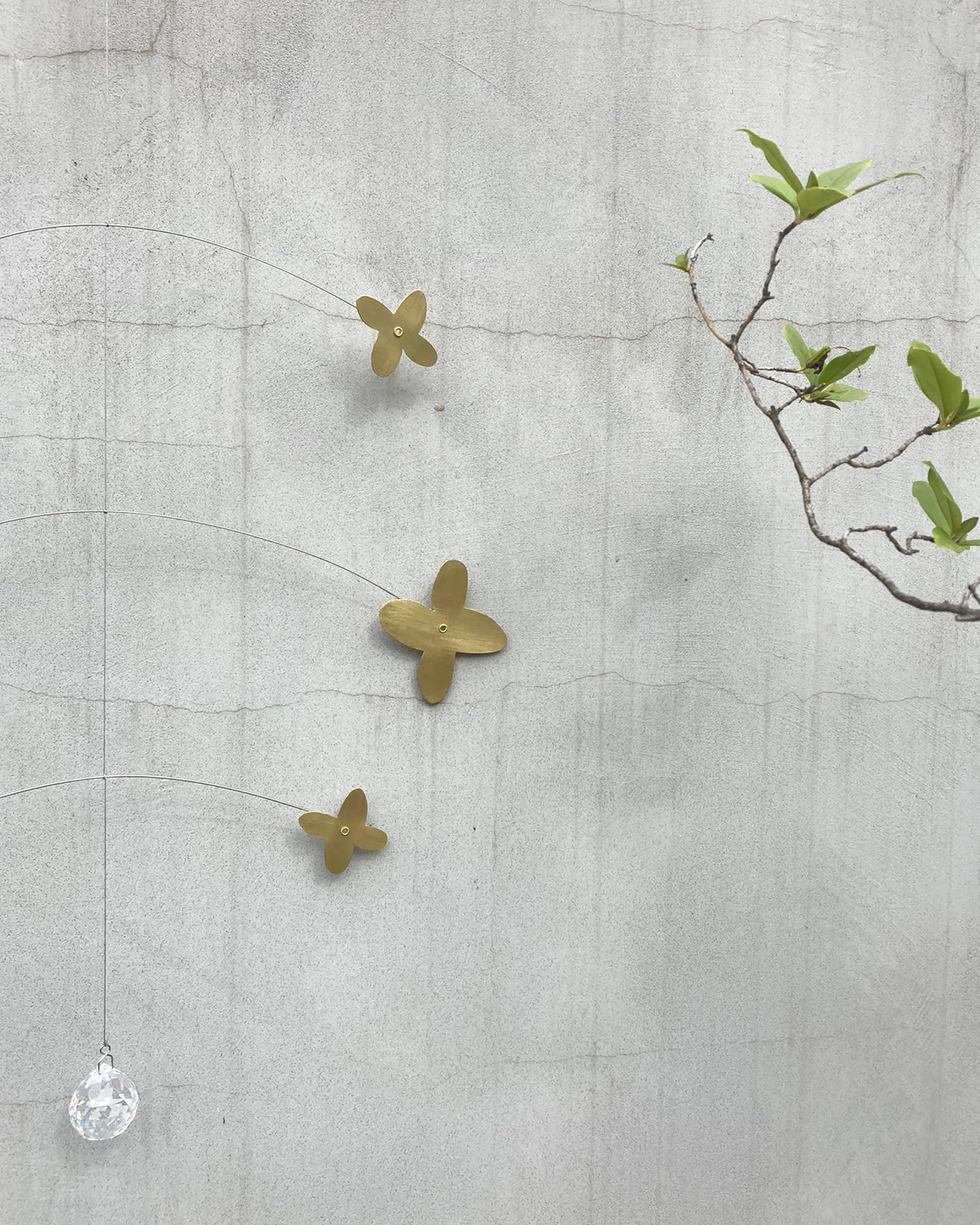 Sun Catcher, Kinetic Mobile, Hanging Mobile, Art for Home, Brass Petals ...