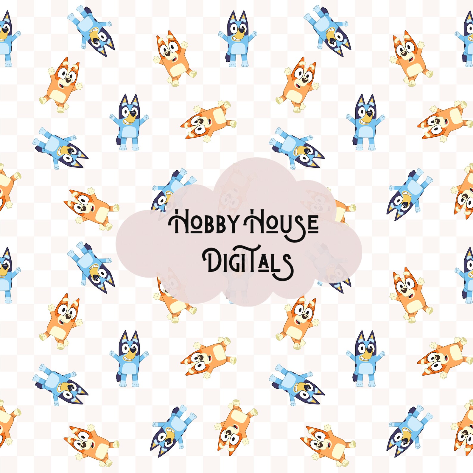 Blue Dog Pattern, Blue Dog Seamless File, Digital Download, Seamless ...