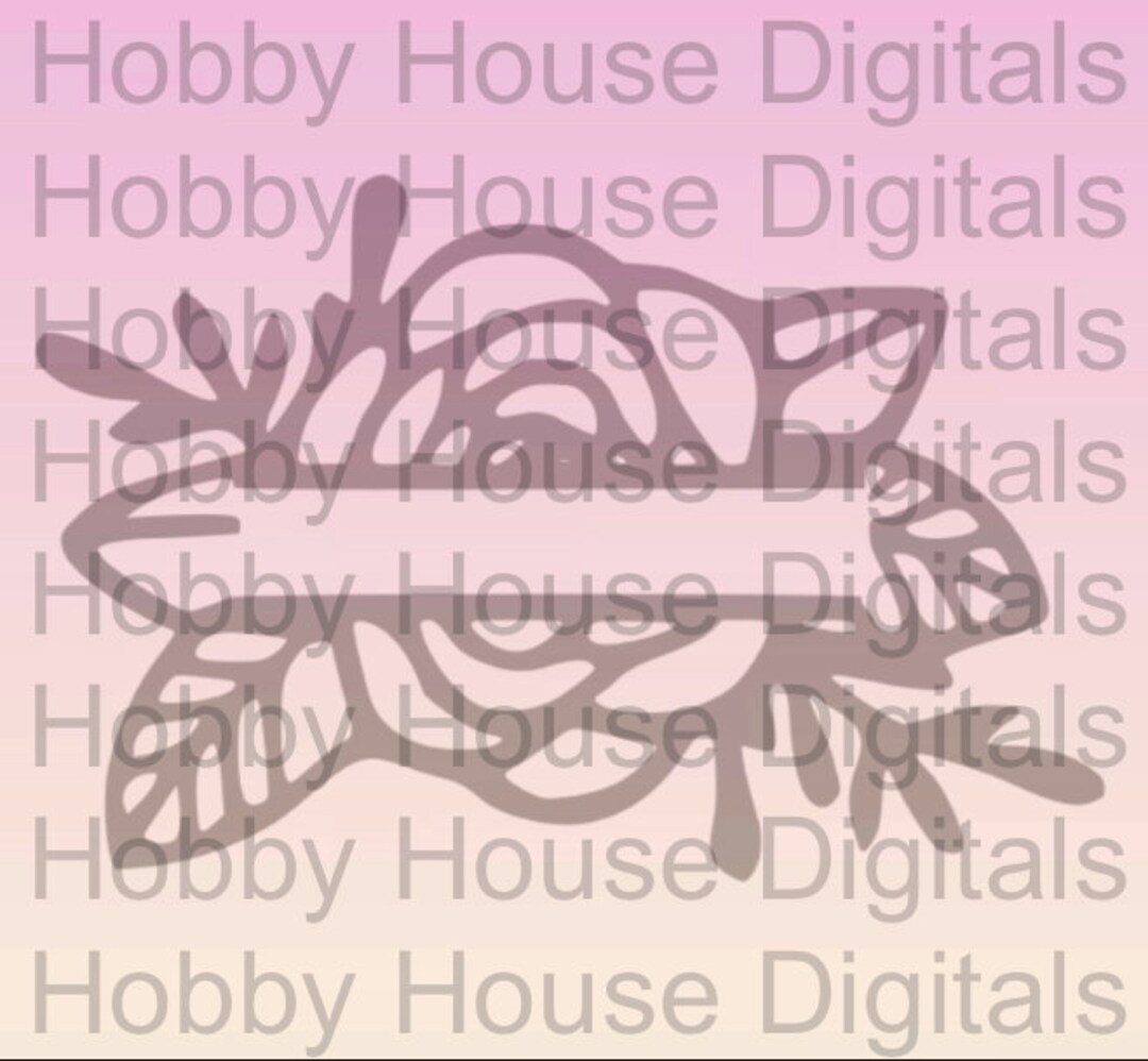 Split Rose Flower SVG - Etsy Canada