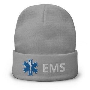 EMS Winter Toque Emergency Medical Service Ambulance Embroidered Beanie ...