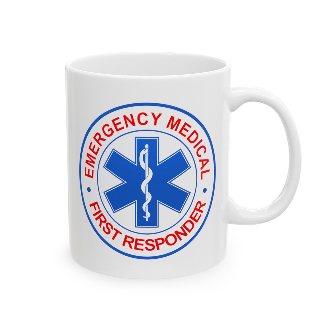 Emergency Medical First Responder Patch Coffee Mug 11oz Police EMS Fire ...