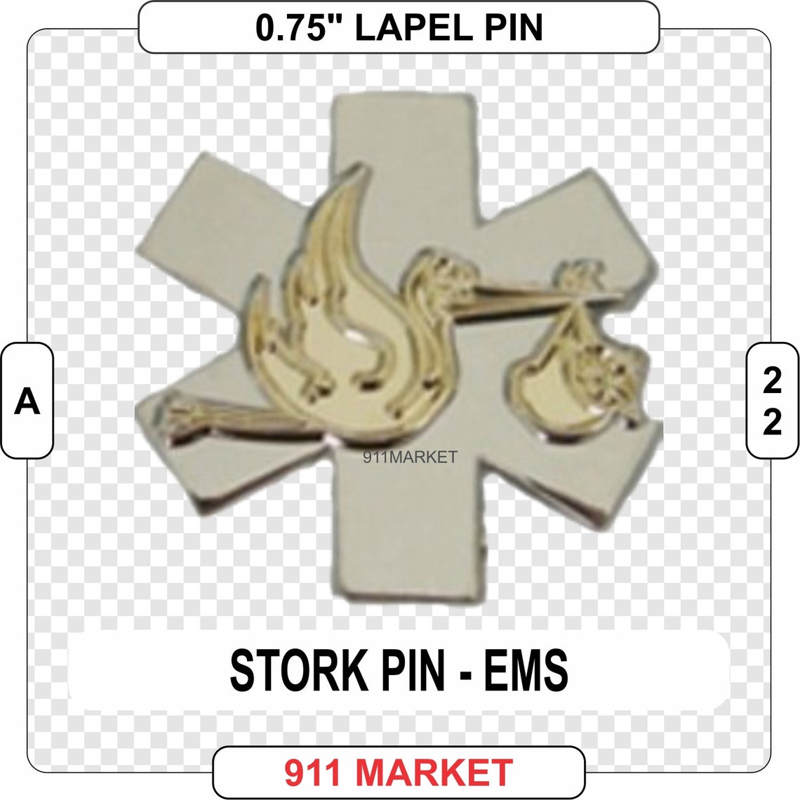 Stork Lapel Pin 0.75 Paramedic EMT Nursing RN Clinic - Etsy