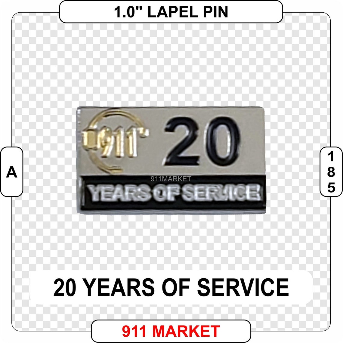 20 Years of Service Dispatcher Lapel Pin 911 Police Fire - Etsy
