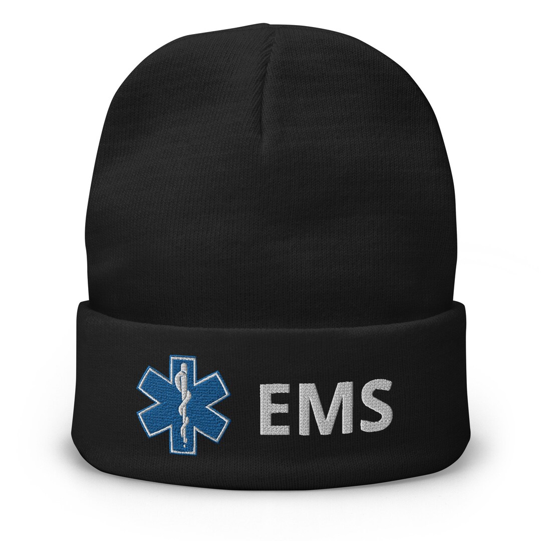 EMS Winter Toque Emergency Medical Service Ambulance Embroidered Beanie ...