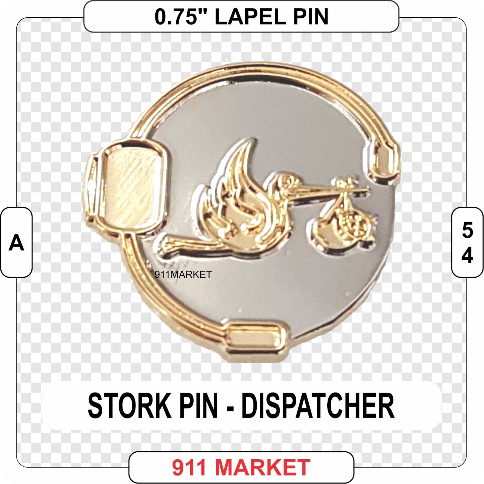 Dispatcher Stork Lapel Pin Baby EMD ACO EMS Fire Police - Etsy