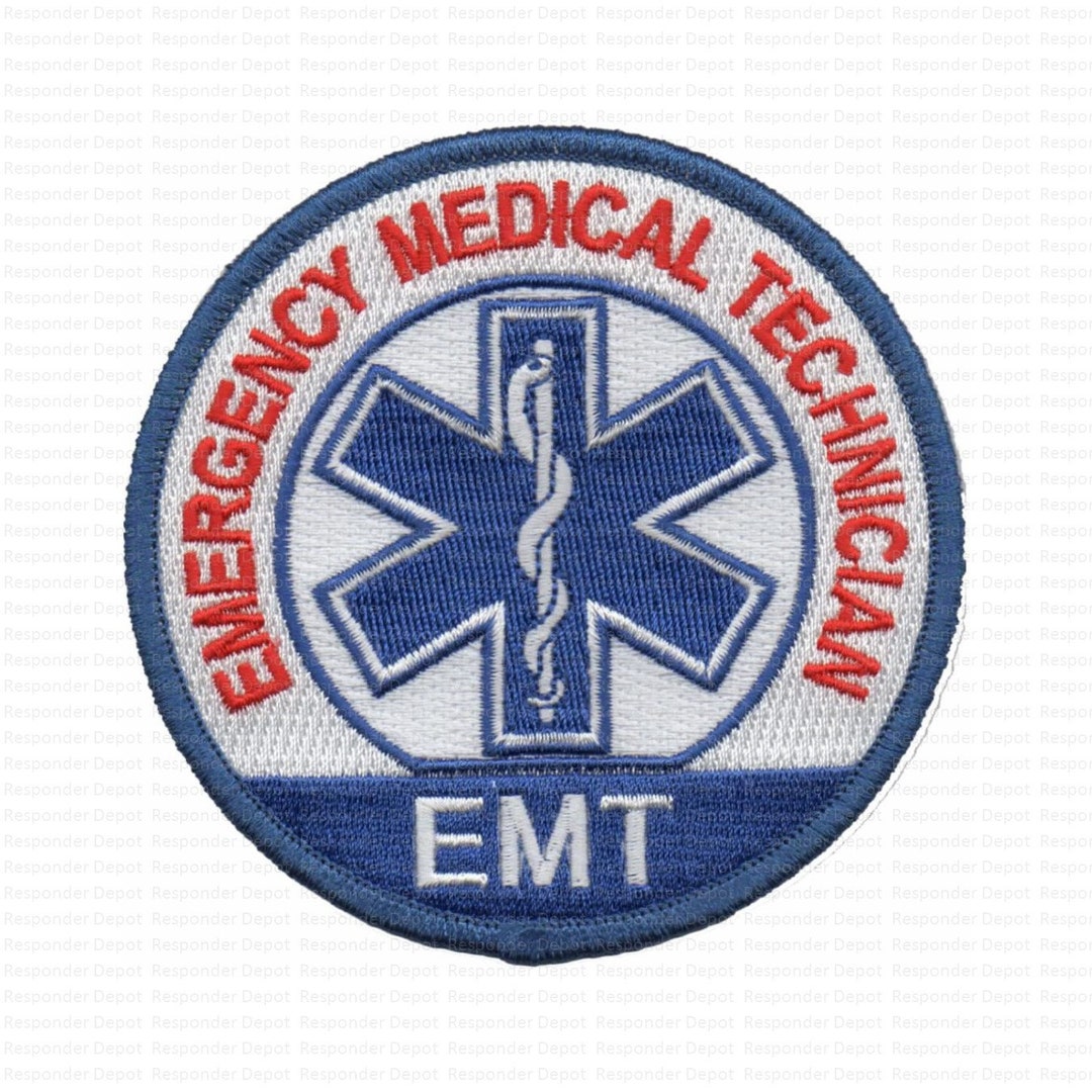 EMT Embroidered Patch Emergency Medical Technician Insignia Uniform ...
