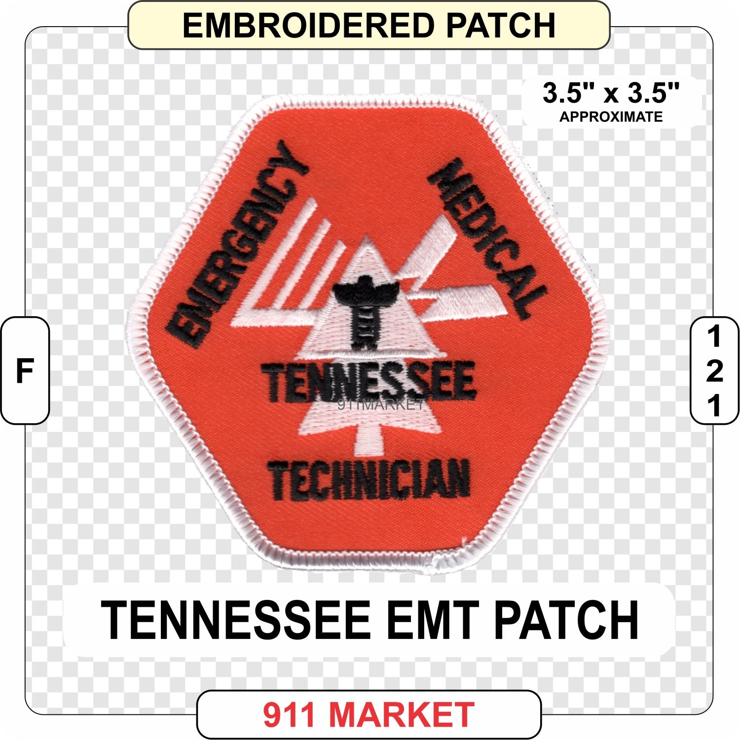 Tennessee EMT Patch Embroidered TN Emergency Medical - Etsy