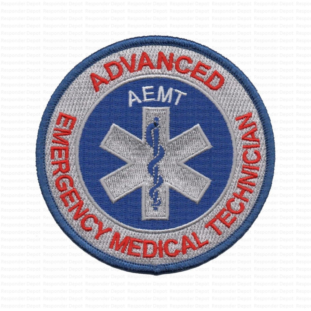 Advanced EMT Embroidered Patch Emergency Medical Technician Uniform Duty AEMT Insignia Service ...