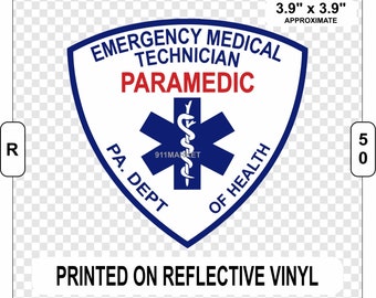 Reflective Paramedic Decal - Etsy