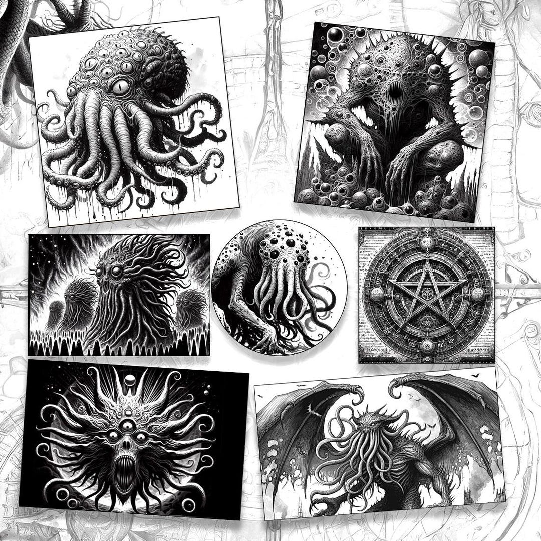 Creatures of Mythos: Inspired by H.P. Lovecraft - Printable Set for ...