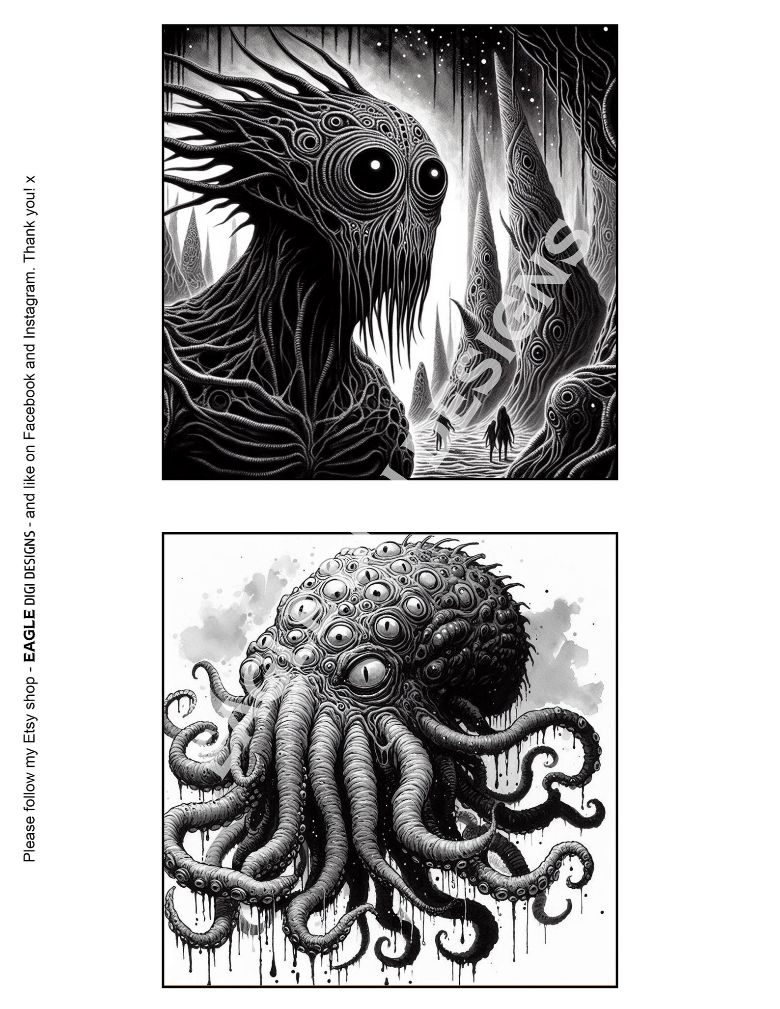 Creatures of Mythos: Inspired by H.P. Lovecraft - Printable Set for ...