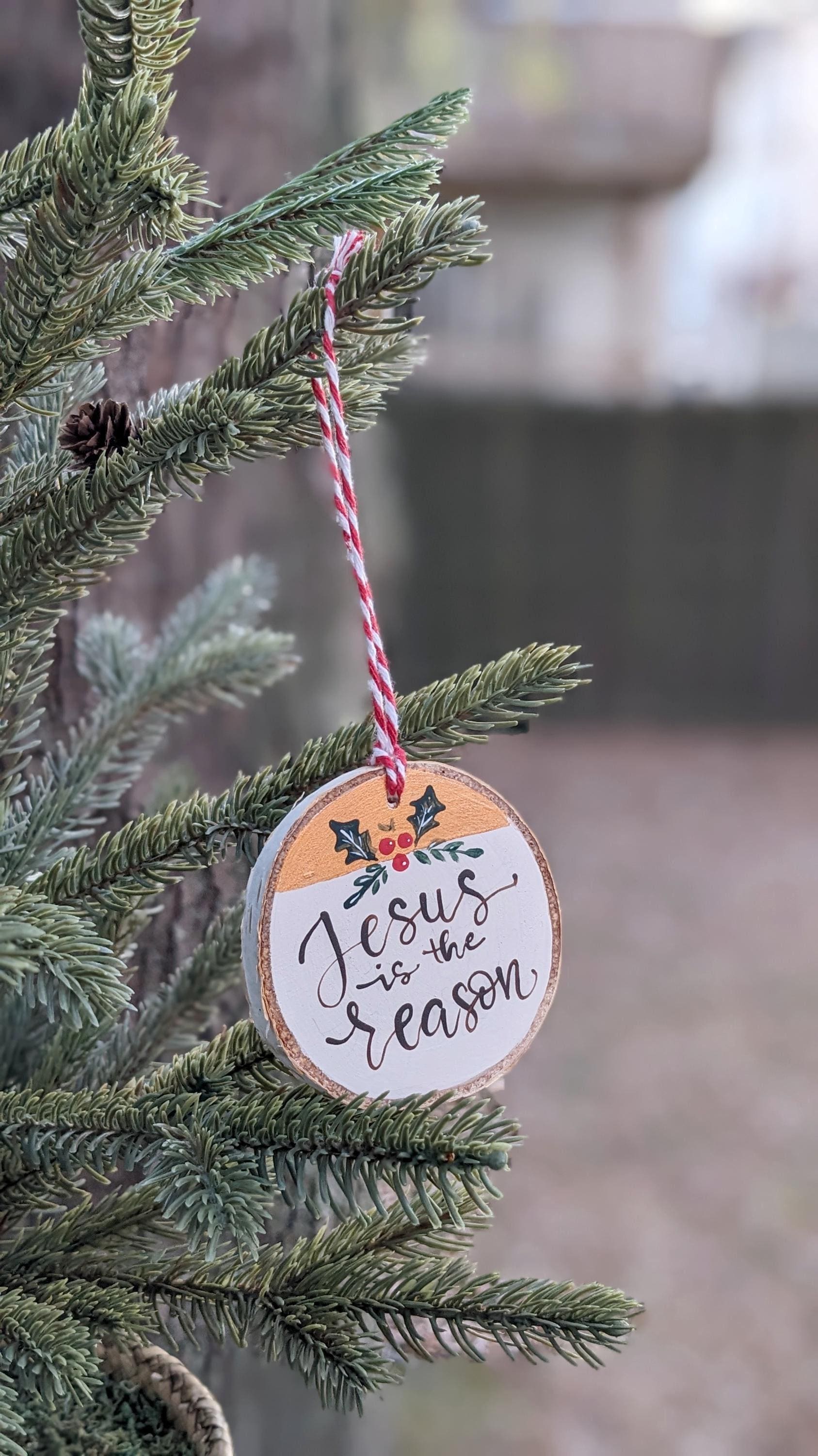 Bible Verse Ornament, Christmas Decoration, Isaiah 9 6 Scripture, Hand ...