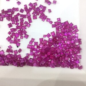 Ruby Square 1.5-3.00mm Natural Ruby Square Loose Ruby Square Calibrated ...
