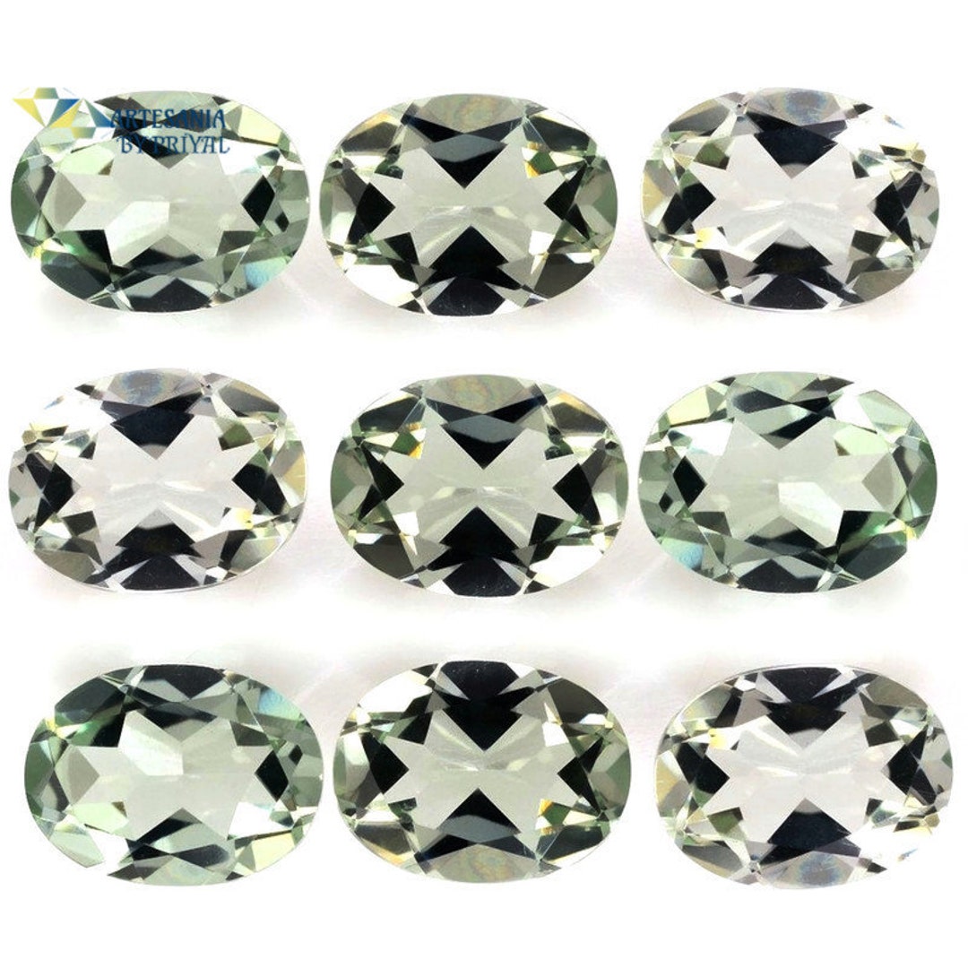 Faceted Prasiolite Gemstone: Natural Green Oval Cut (5x3-10x14mm - Etsy