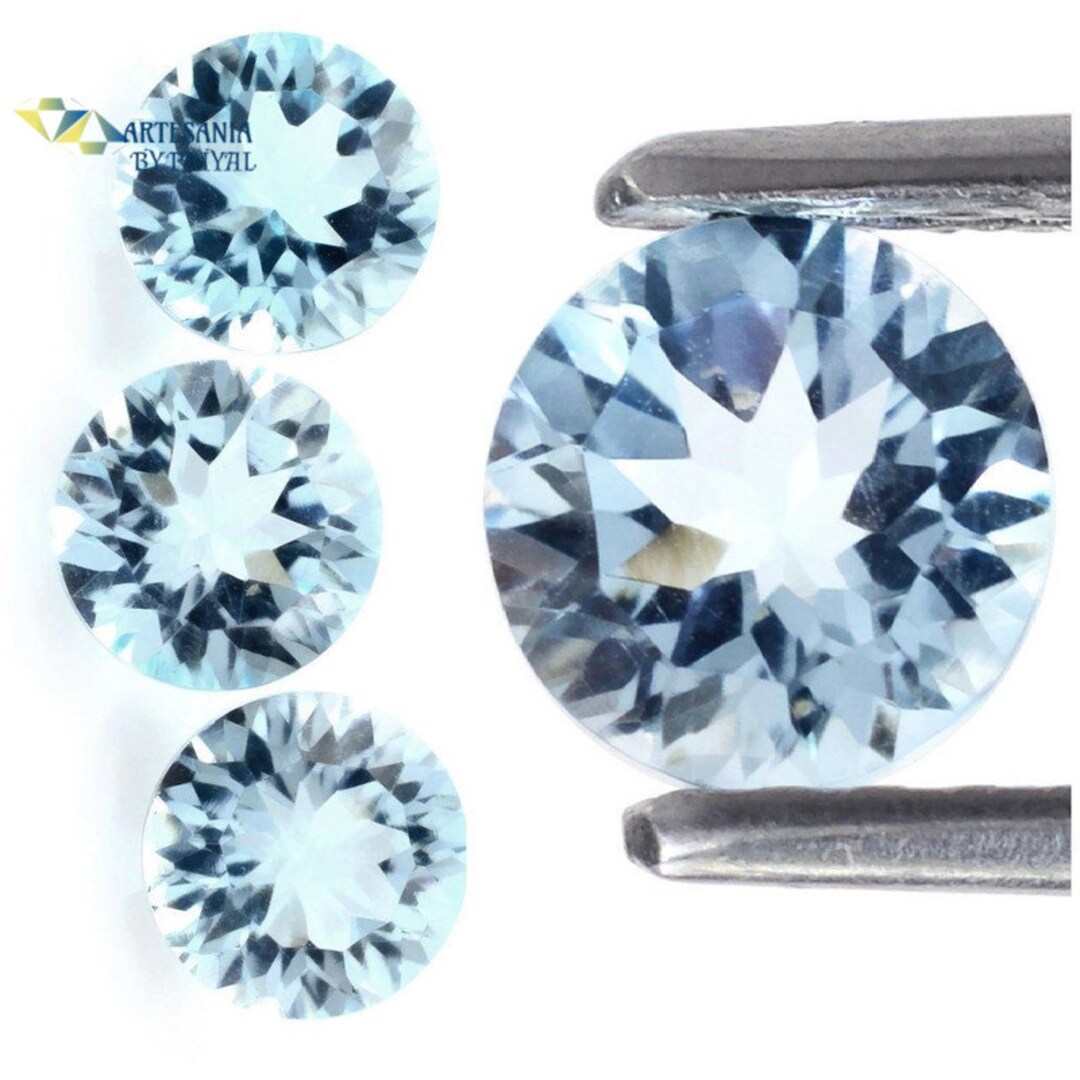 Sky Blue Topaz 4.00-12.00mm Blue Topaz 5mm Blue Topaz 6mm Blue Topaz ...