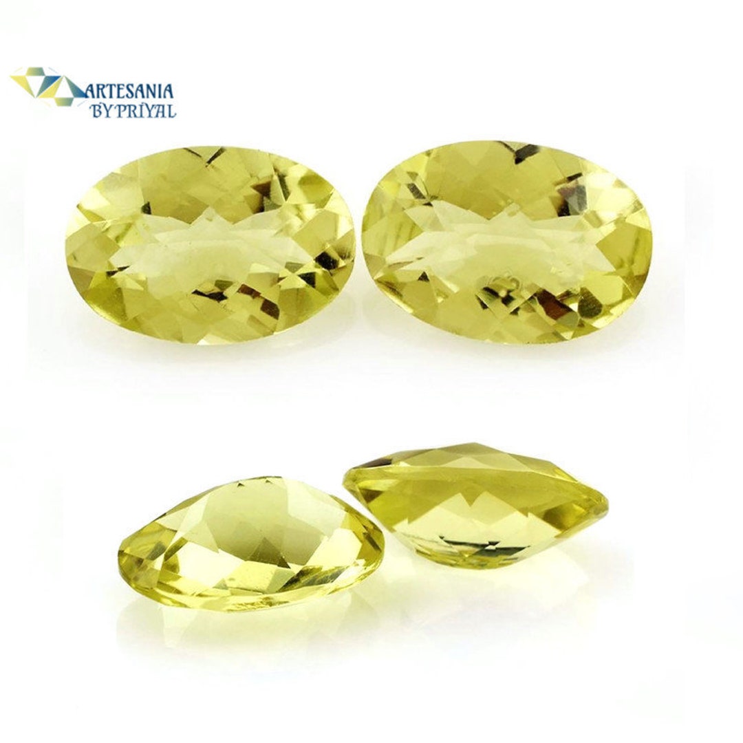 Lemon Quartz Oval Checker Cut 68-1014mm Lemon Quartz 79mm Lemon Quartz ...