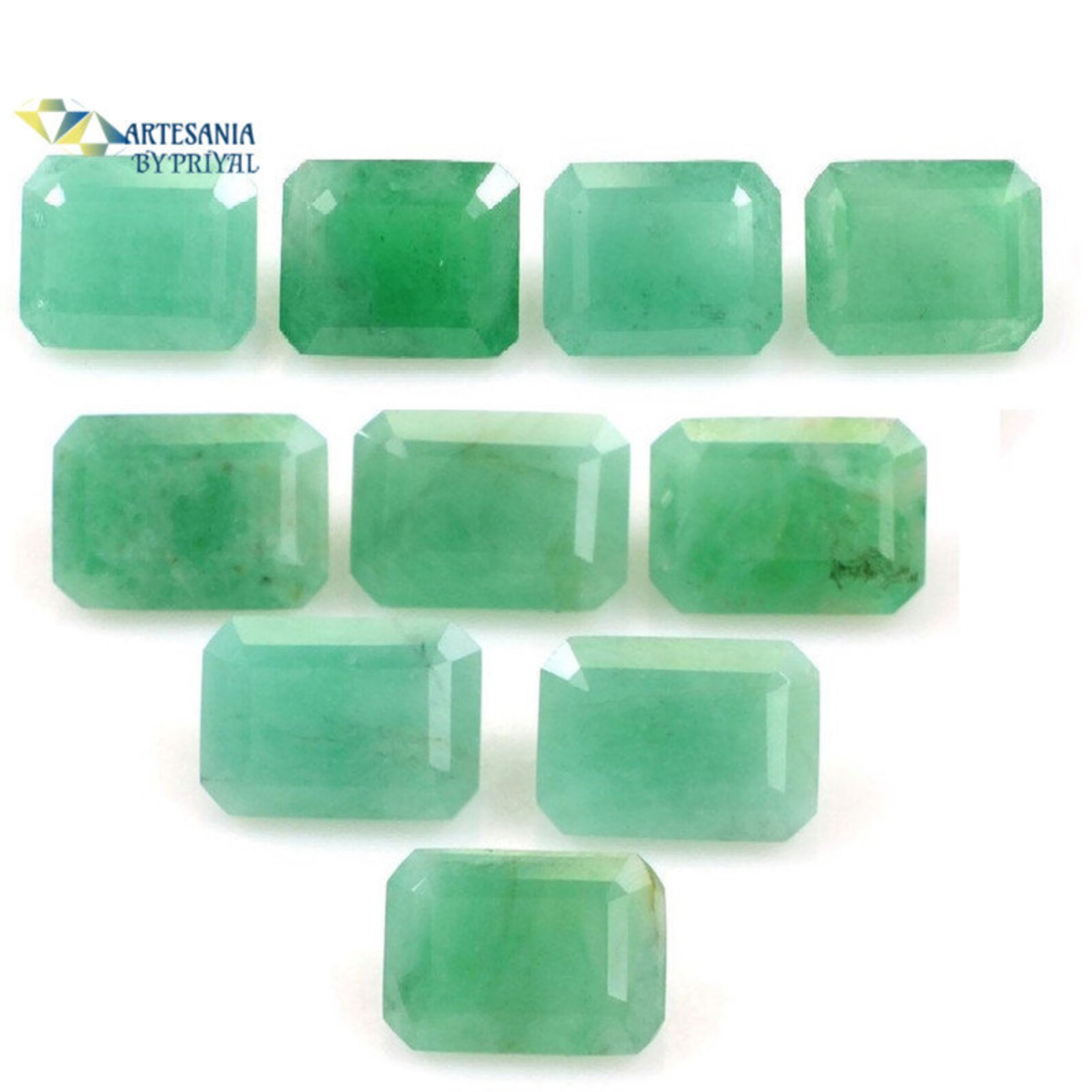 Natural Emerald Octagon 53-79mm Emerald 64mm Emerald 75mm Emerald 68mm ...