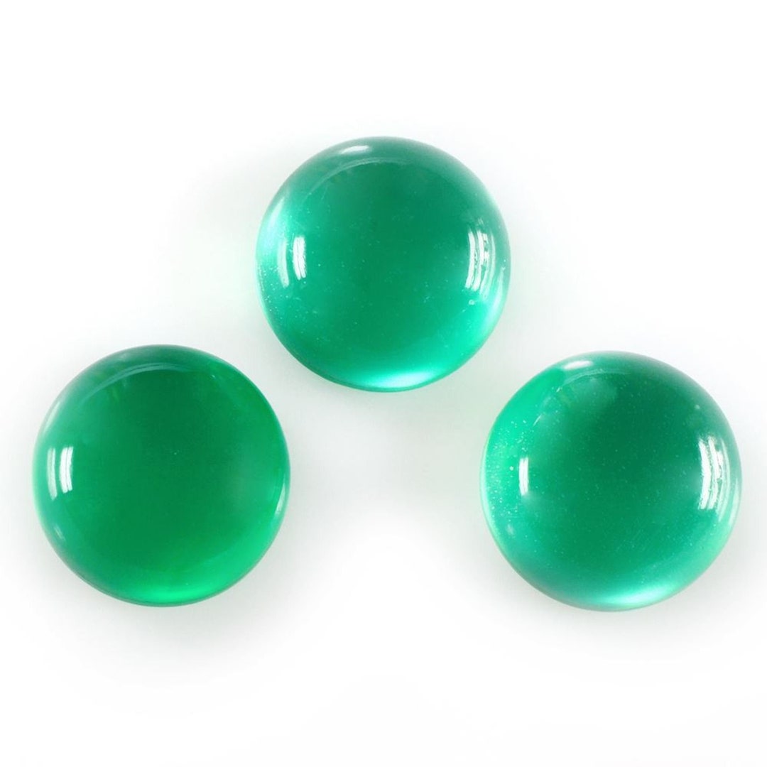 Green Onyx Cabochon: Calibrated Round Gemstone, 6-18mm - Etsy