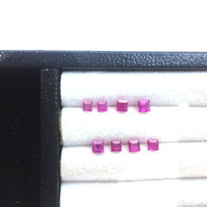 Ruby Square 1.5-3.00mm Natural Ruby Square Loose Ruby Square Calibrated ...