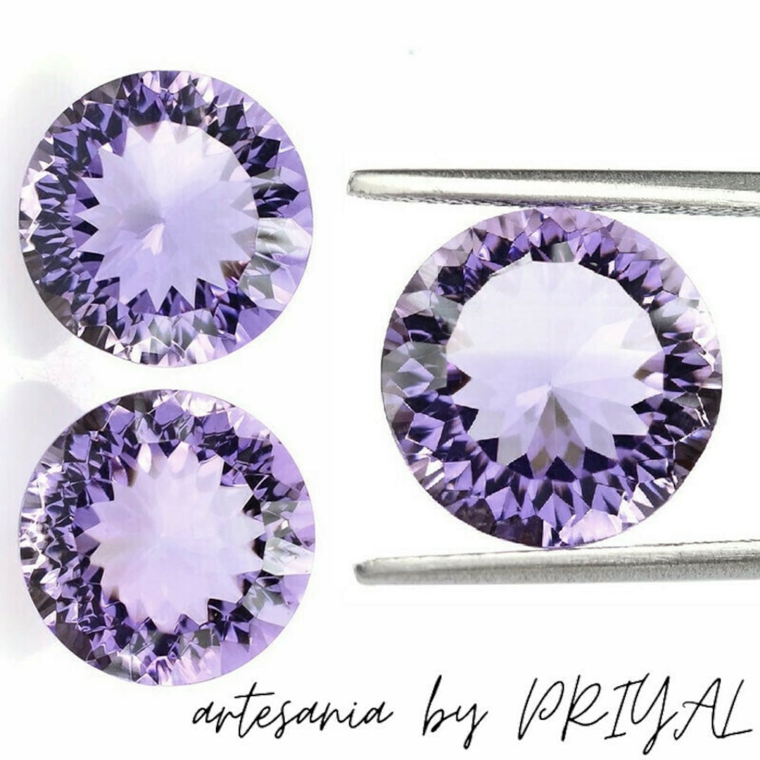 Amethyst Round Concave Cut 6.00-12.00mm Natural Amethyst Round Loose ...