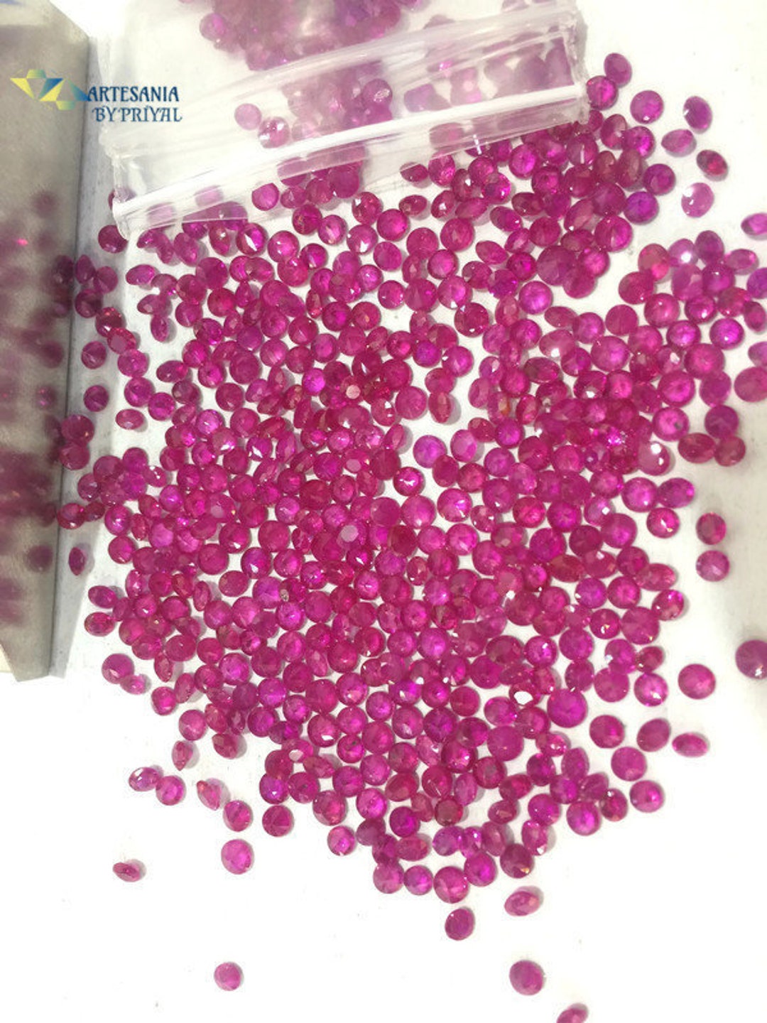 Diamond Cut Ruby Round 1.00-3.00mm Ruby Round 1.25mm Ruby 1.50mm Ruby 1 ...