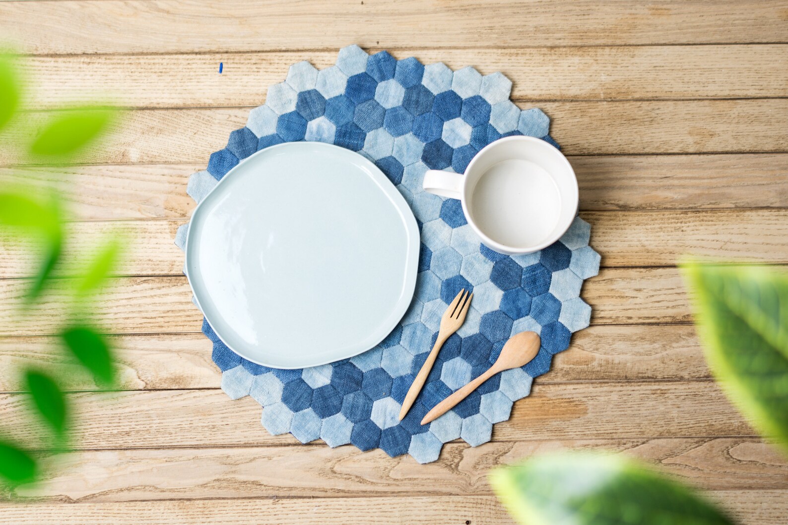 Unique Hemp Placemats Vintage Flower-shape Place-mat | Etsy