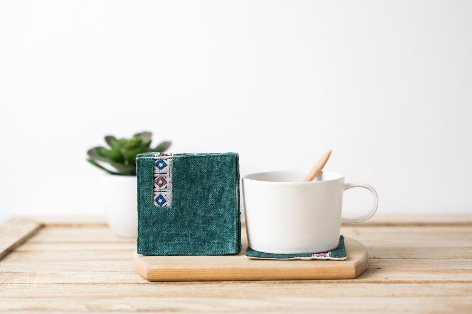 Multicolors Hemp Coaster Hmong Coasters Coasters Set | Etsy