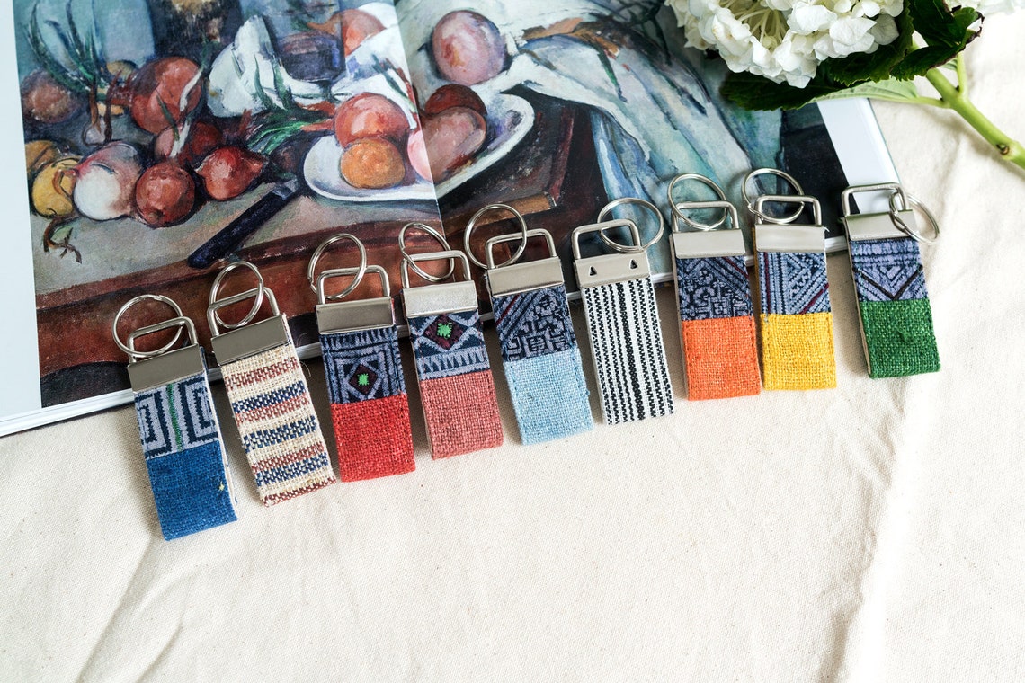 Small Keychain Short Handmade Key Chain Mini Key Fob - Etsy