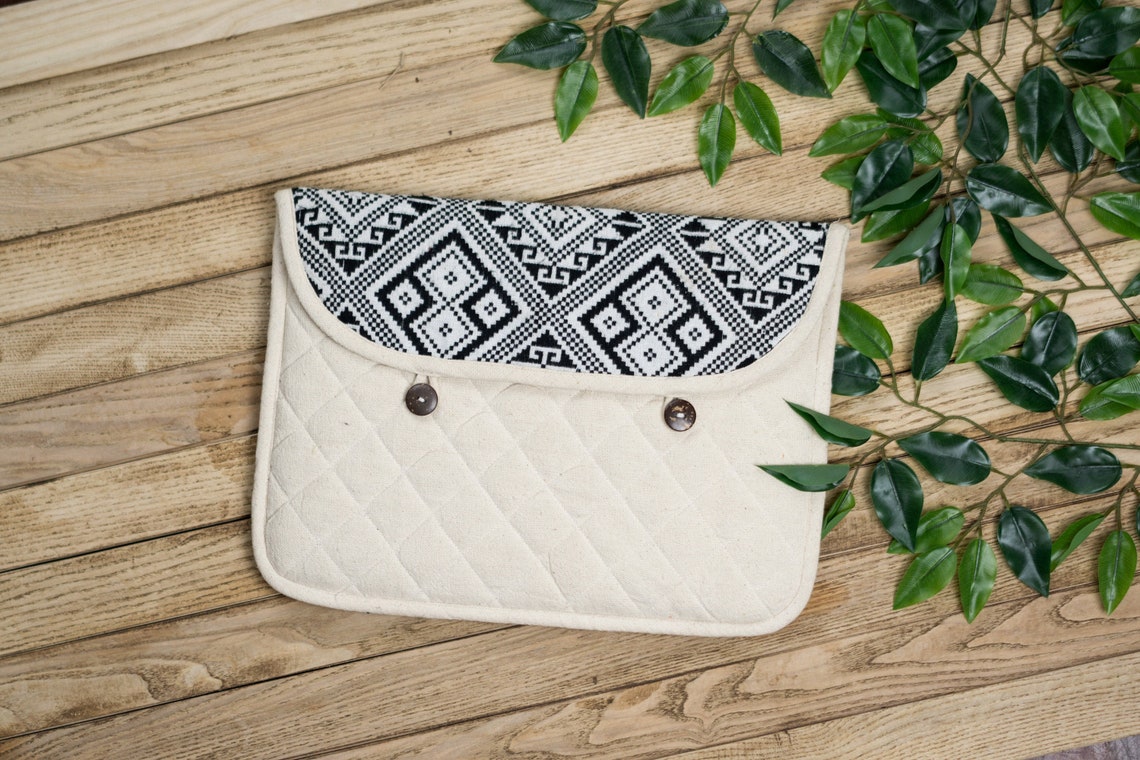 Quilted Laptop Bag Handmade Laptop Sleeve White Laptop | Etsy