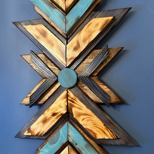 Aztec Reclaimed Wood Wall Art | Rustic Wall Art | Wood Wall Decor - Etsy