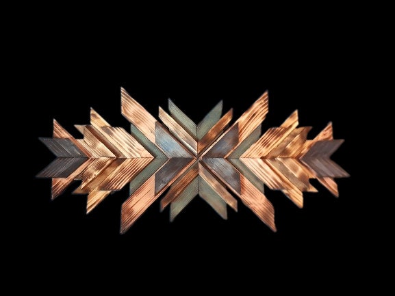 Aztec Reclaimed Wood Wall Art Rustic Wall Art Wood Wall - Etsy