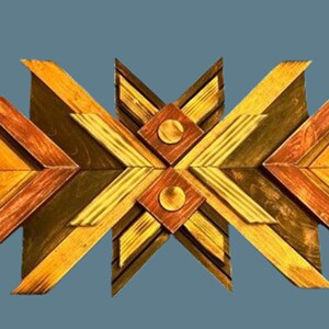 Aztec Reclaimed Wood Wall Art Rustic Wall Art Wood Wall Decor - Etsy