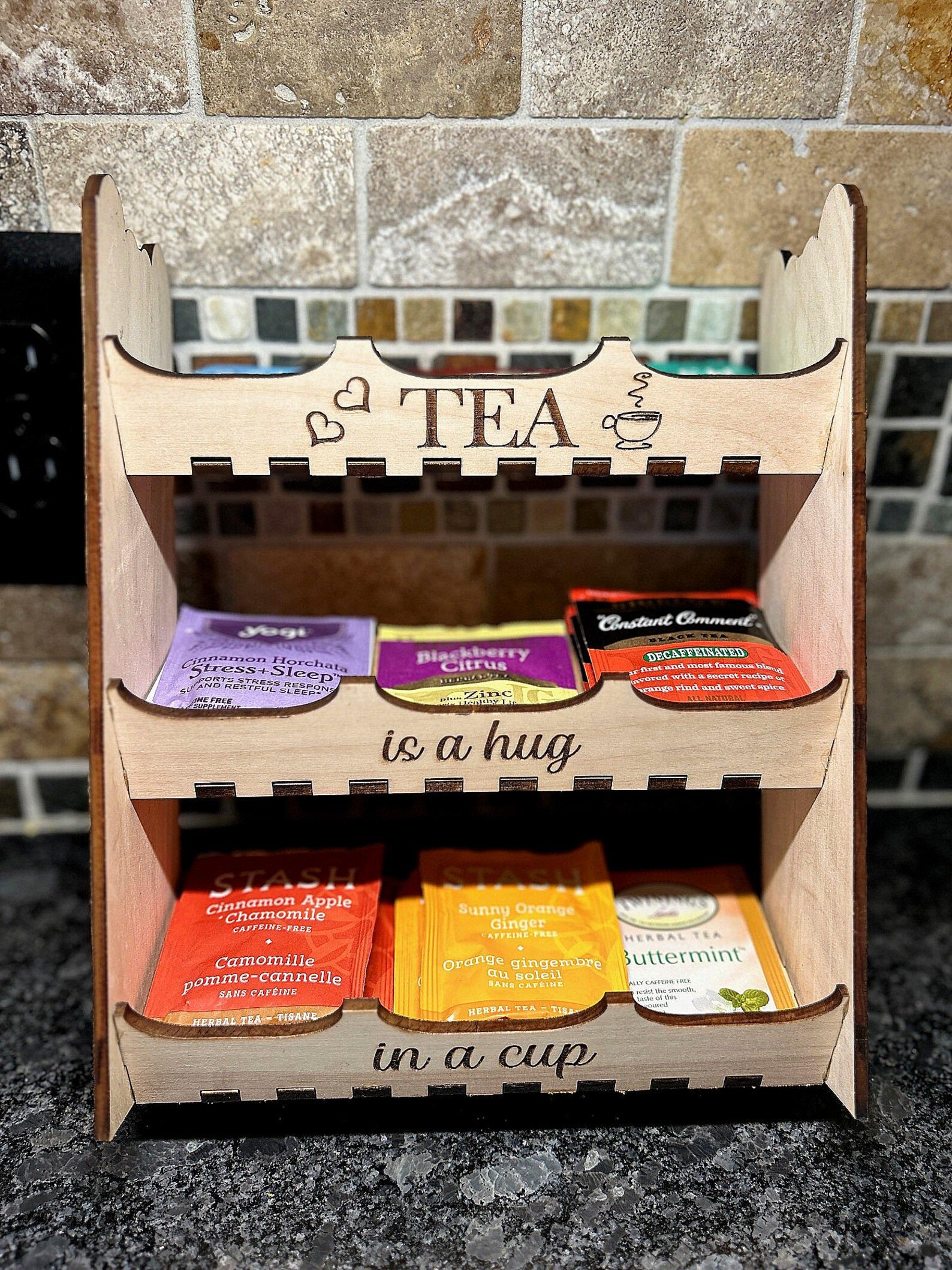 Tea Rack - Laser Cut Teabag Holder - Etsy