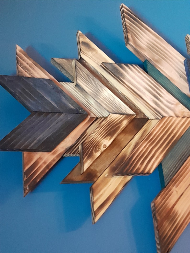 Aztec Reclaimed Wood Wall Art Rustic Wall Art Wood Wall - Etsy