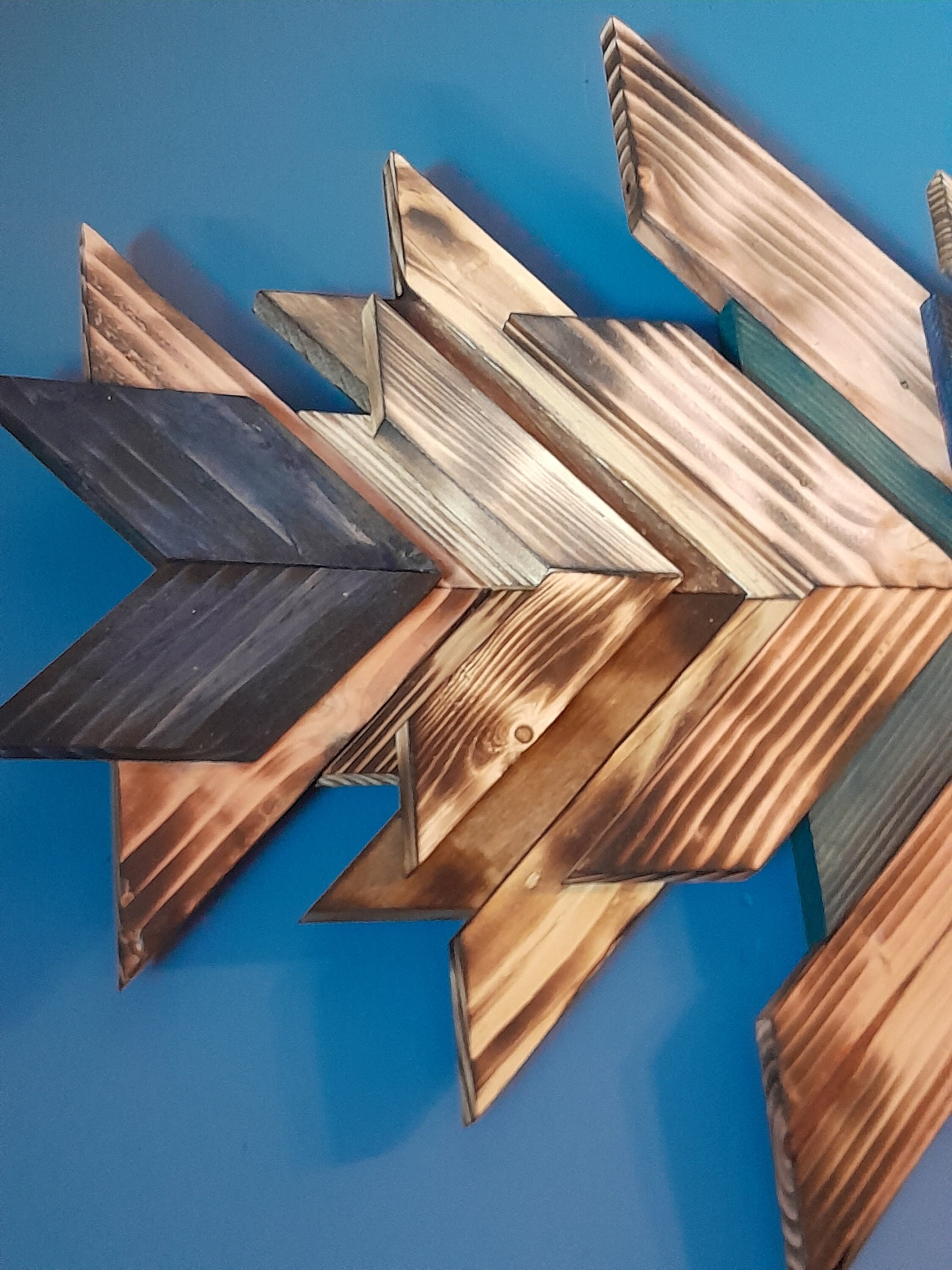 Aztec Reclaimed Wood Wall Art Rustic Wall Art Wood Wall - Etsy