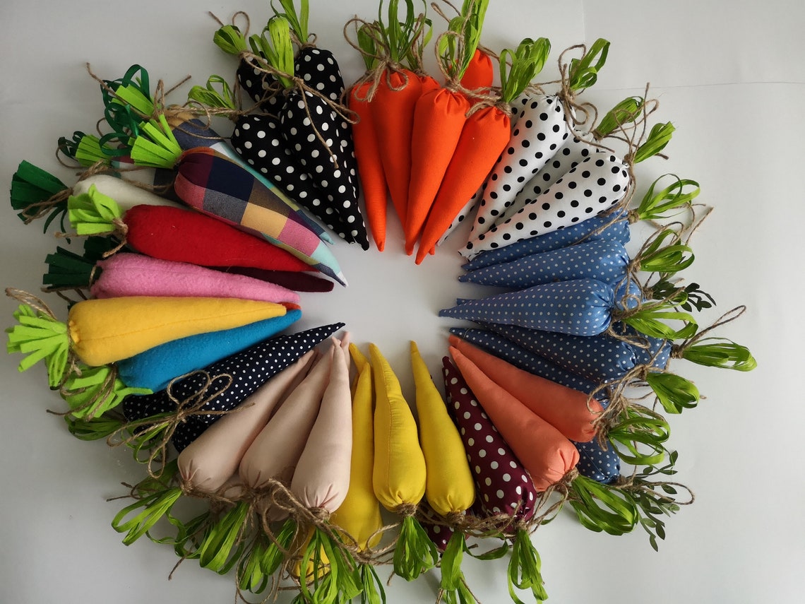 Fabric Carrots Farmhouse Fabric Easter Carrots Cotton 3 5 7 - Etsy