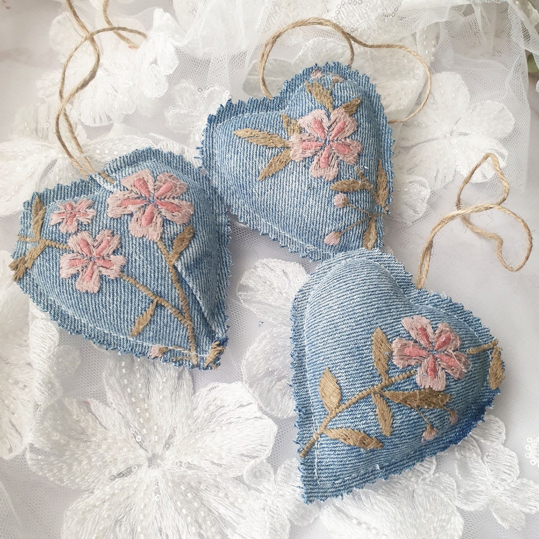 Valentine's Day Velvet Hearts, Valentines Heart Pillows, Fabric Hearts ...