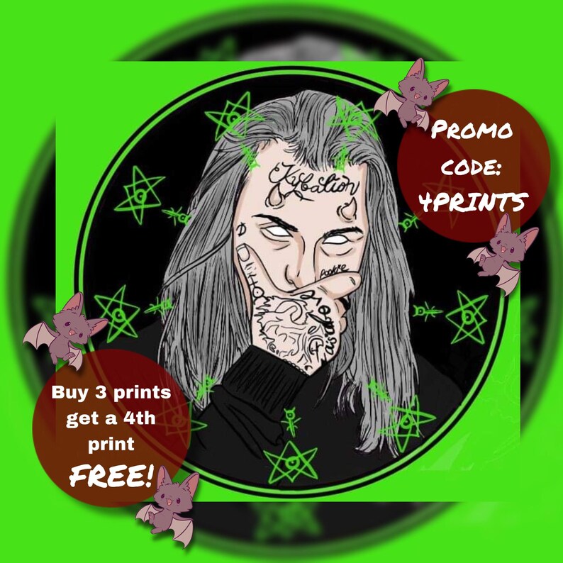 Ghostmane Aesthetic Gothic Horror Wall Decor Home Decor Horror Art ...