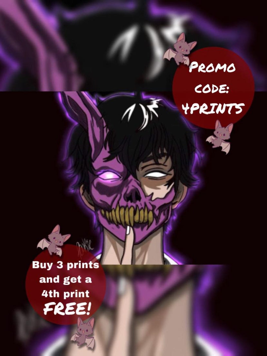 Ghoul Corpse Purple Flame Wall Art Decor Unframed Poster - Etsy