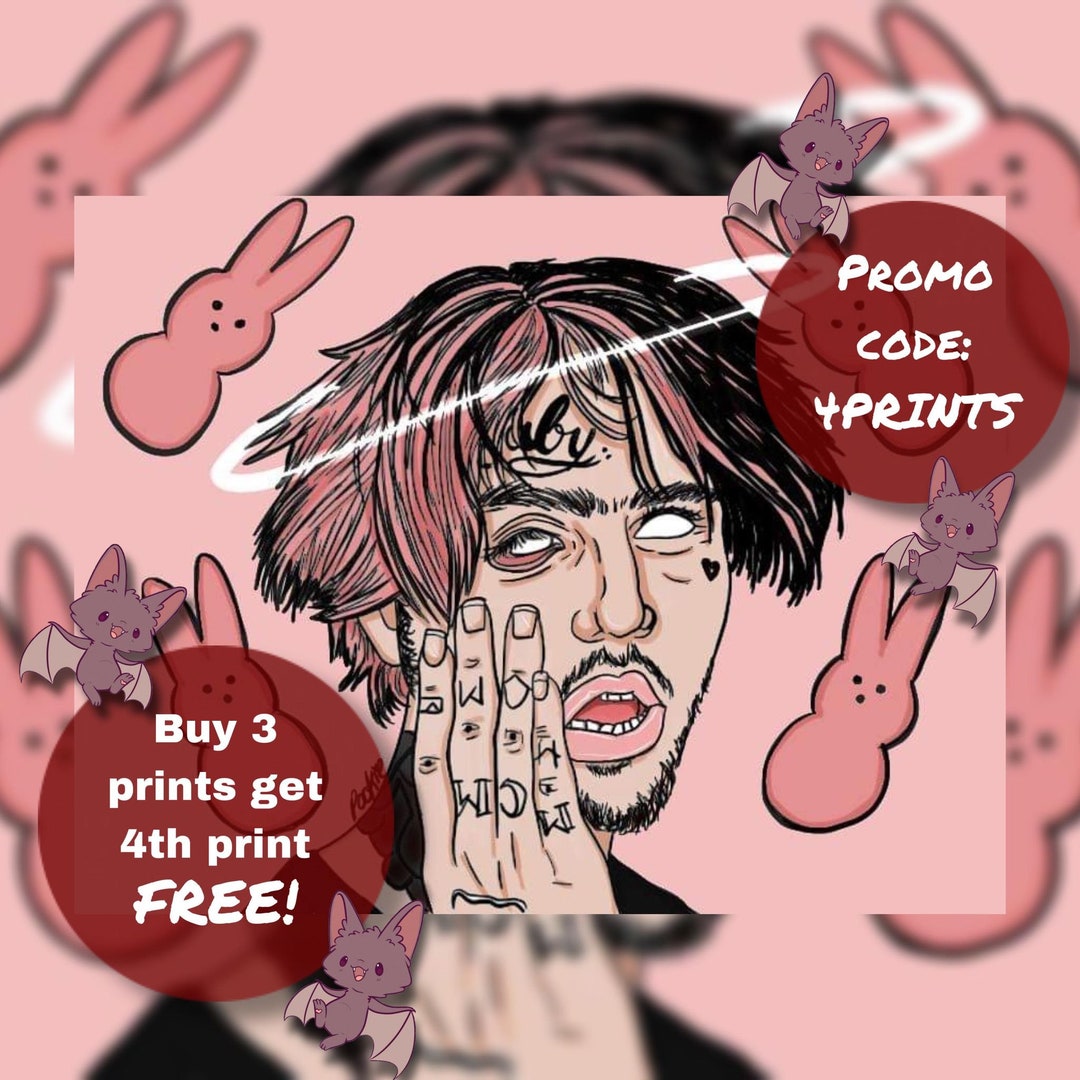 Lil Peep Peeps Gothic Horror Wall Art Decor Home Decor Horror Art ...