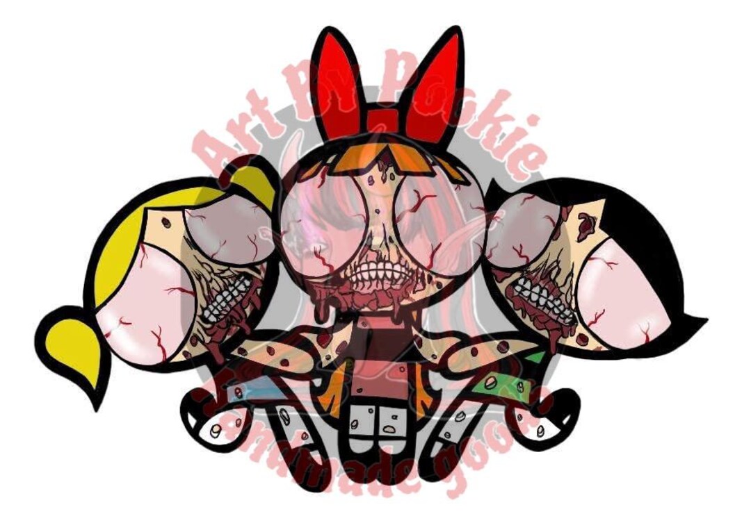 Powerpuff Girls Zombie Sticker - Etsy