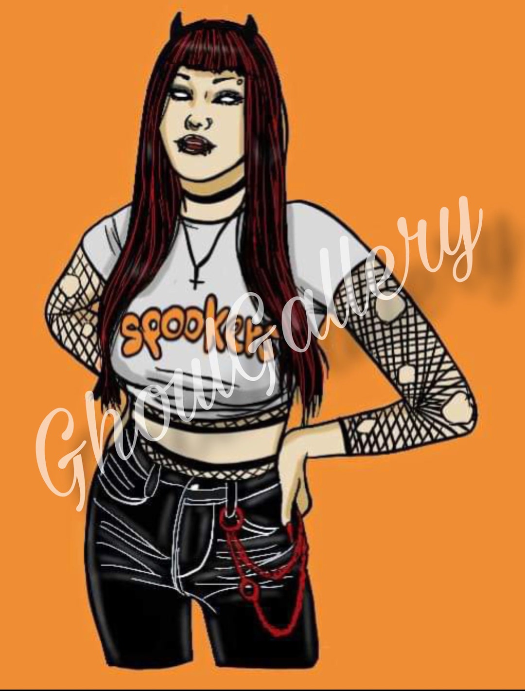 Spookers Hooters Gothic Girl Sticker - Etsy